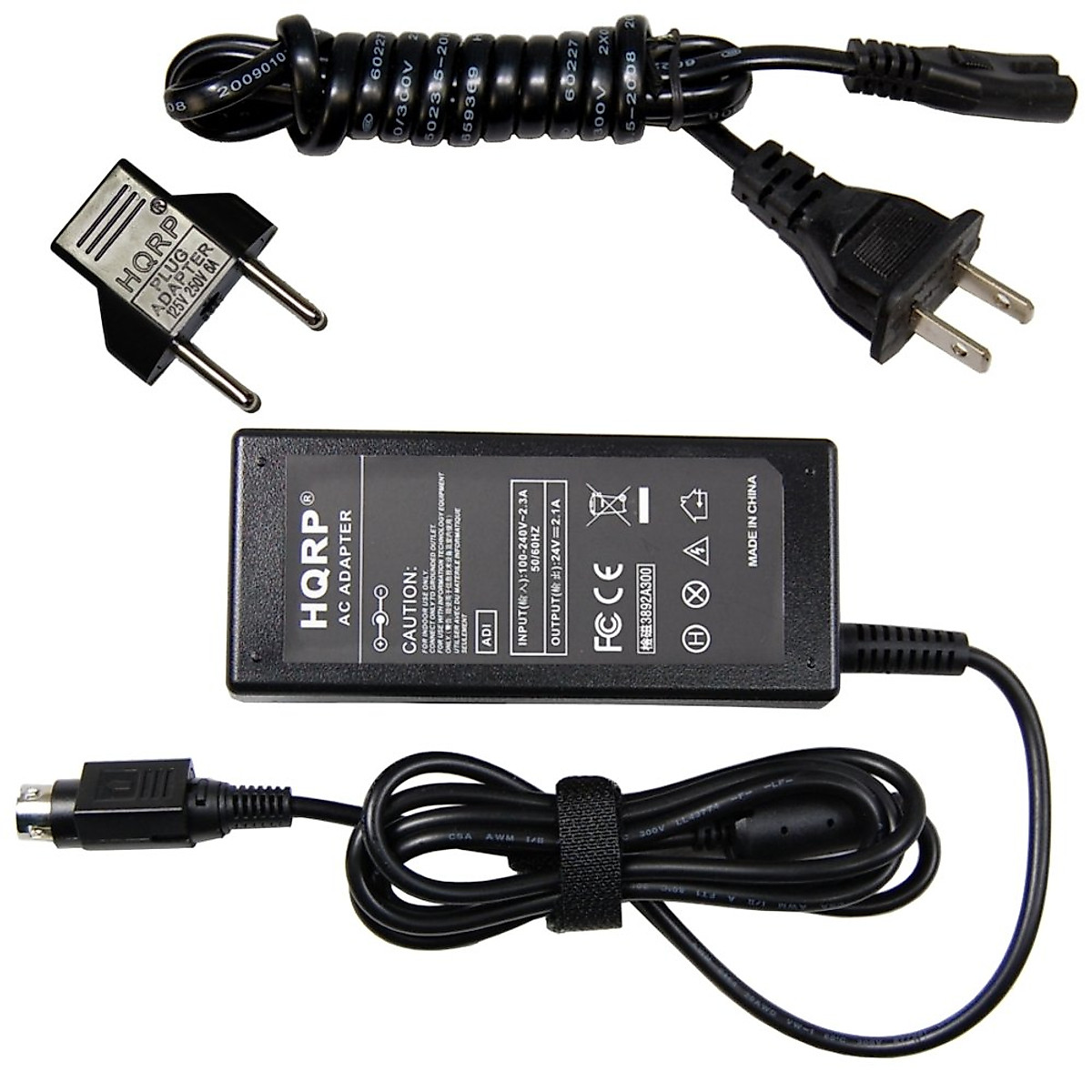 HQRP AC Adapter Compatible with Epson PS-180 PS-170 PS-150 PSA242 C32C825343 M159A M159B M235A M129C TM-U220 TM-U230 TM-U295 TM-U325D TM-U325PD TM-U675 TM-U590 Printer POS Terminal Power Supply Cord
