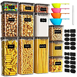 JSCARES 34 PCS Food Storage Containers Set and Food Storage Containers Set with Airtight Lids BPA-Free Plastic Food Container for Kitchen Storage Organization