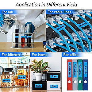 GREENCYCLE Compatible for Brother P-Touch TZe-551 TZe551 AZE Tape 24mm 0.94 Inch 1" Black on Blue Laminated Label Tape for PT2730 PT9600 PTD600VP PTD800W PTH500LI PTP700 PTP710BT PTP750W, 4 Pack