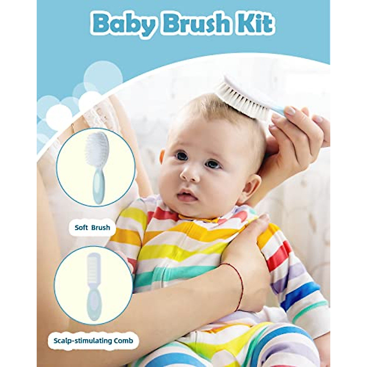 Baby Grooming and Health Kit, Lictin 15 in 1 Safety Care Set, Newborn Nursery Health Care Set with Hair Brush,Comb,Nail Clippers and More for Newborn Infant Toddlers Baby Boys Girls