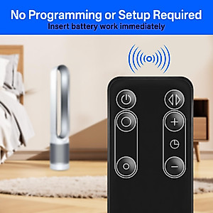 Replacement Remote Control Compatible with Dyson AM11 TP00 TP01 Pure Cool Purifiers Fan - 965824-06 965824-07 Remote for Dyson Fan Remote Replacement Control with Battery
