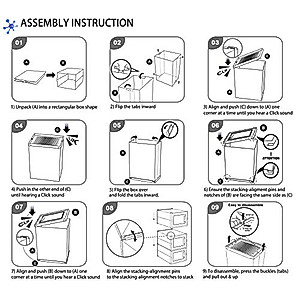 ACHub XL Stackable Shoe Box - Ventilated, Transparent Shoe Storage & Shoe Organizer for Closet, Garage, Under bed & Entryway - 6 Pack Collapsible, X-Large Sneaker Storage - White