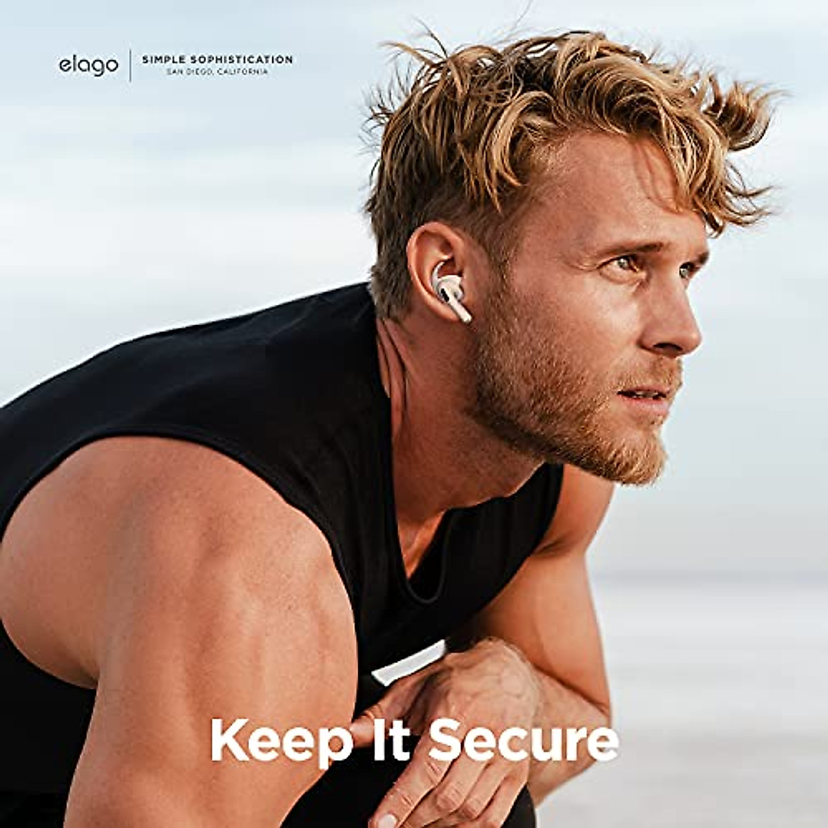 elago 4 Pairs AirPods Pro Ear Hooks Covers - Comfortable and Secure Fit, Improved Sound Quality, Precise Cutout Design, Accessories Compatible with AirPods Pro [US Patent Registered] (White)