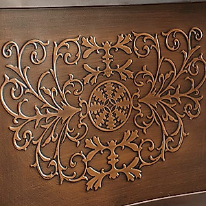 Powell Company Big and Tall Copper Stamped Back Barstool with Arms Bar Stool, Bronze