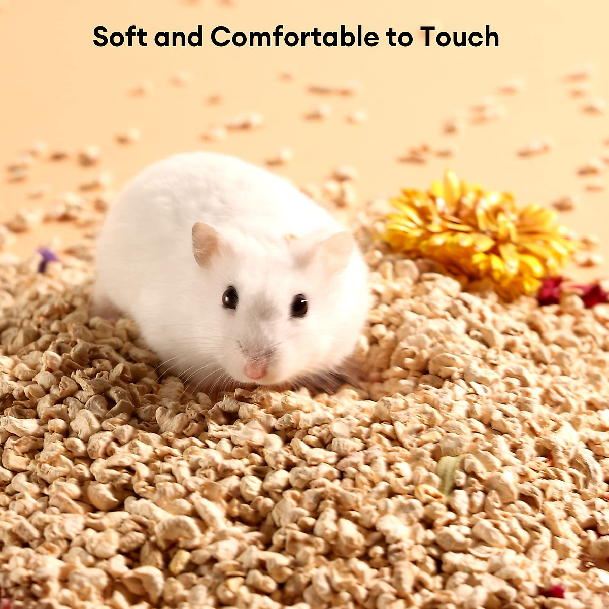 BUCATSTATE Hamster Corn Cob Bedding & Litter 1KG/2.2LB Natural Odor Control for Dwarf Hamster Pet Birds and Small Animals