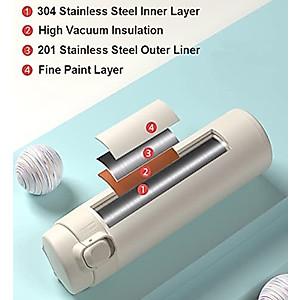 Vacuum Water Bottle Stainless-Steel Water Bottle Keep temperature hot-cold Bottle Travel Coffee (Black)