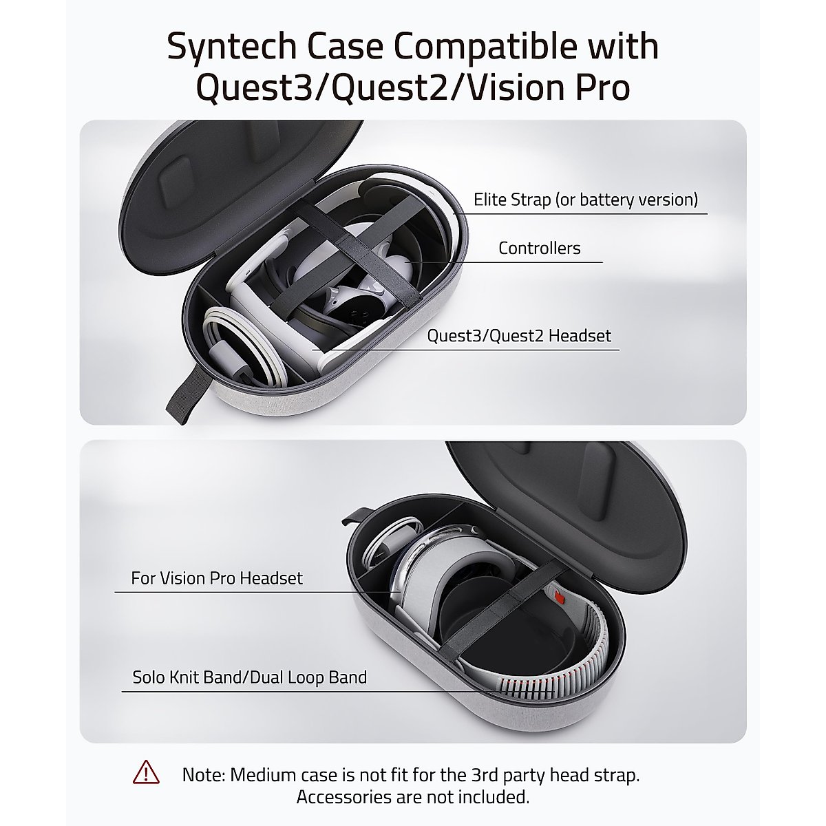 Syntech Hard Carrying Case with 10,000mAh VR Battery Pack Compatible with Meta/Oculus Quest2