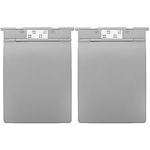 MAGICLULU 2pcs Case Folder Filing Box Profile Hardboard Hanging File Folders Paper Folder Digital Writing Pad Office Folders Clipboards Exam Paper Base Nurse Writing Board Abs Tray A4 Grey