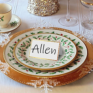 BEAGERUO 120 Pcs Place Cards for Table Setting, Blank Banquet Seat Cards, 2x3.35in, Name Cards, Tent Cards for Wedding, Birthday, Dinner Party (Gold)