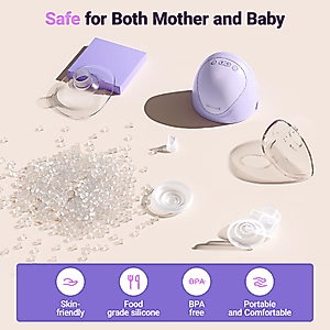 Dkmord Hands Free Breast Pump Wearable Pumps for Breastfeeding with 3 Modes, 9 Levels, Double Electric Breast Pump Portable Coreless Milk Extractor with LED Display (17/21/25MM)