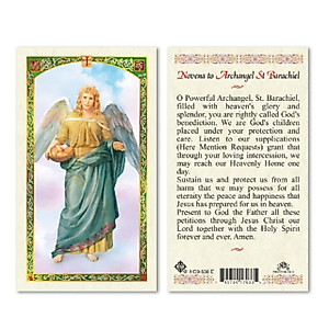 Seven Archangels Laminated Catholic Prayer Cards for Intervention and Guidance, Michael Gabriel Raphael Uriel Barachiel Jhudiel and Sealtiel Holy Cards to Inspire Direct and Support Your Daily Living