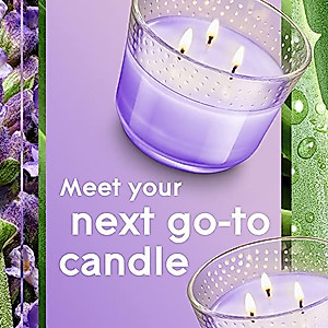 Glade Candle Tranquil Lavender & Aloe, Fragrance Candle Infused with Essential Oils, Air Freshener Candle, 3-Wick Candle, 6.8 Oz, 3 Count