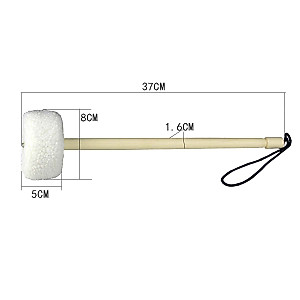 FLEOR Gong Mallet Big Head 7545-Wood Core,Wool