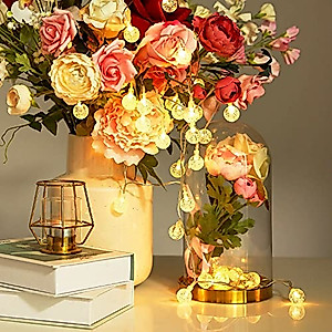 Fairy Lights Battery Operated & USB Plug-in 10FT 20 LED Globe String Lights Indoor Outdoor Waterproof Twinkle Christmas Lights for Garden Patio Gazebo Balcony Bedroom Xmas Tree Decorations Warm White