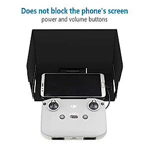 Hanatora 4.7-6.9 inch Phone Sun Hood Shade for DJI Mavic 3,Mini 2,Mini 3 Pro,Air 2S,Mavic Air 2 Remote Controller,Foldable Smarphone Monitor Sunshade Accessories