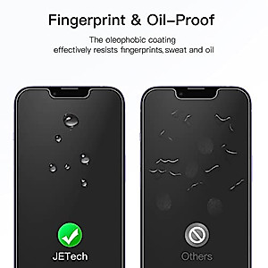 JETech Screen Protector for iPhone 14 Plus 6.7-Inch (NOT FOR iPhone 14 6.1-Inch), Tempered Glass Film, 3-Pack