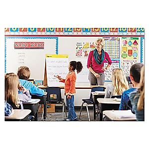 Post-it 563PRL Self Stick Tabletop Easel Ruled Pad, Command Strips, 20 x 23, White, 20 Shts/Pad