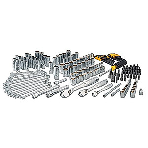 DEWALT Mechanics Tool Set, 1/4" & 3/8" & 1/2" Drive, SAE/Metric, 205-piece (DWMT81534)
