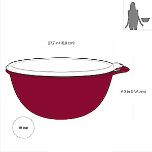Tupperware Brand Thatsa Medium Prep & Storage Bowl, 4.5L (19 Cup) - Dishwasher Safe & BPA Free - Airtight, Leak-Proof Food Container with Lid - Sturdy & Lightweight