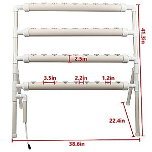 HYDDNice Hydroponic Grow Kit 4 Layers 36 Plant Sites Garden Planting System Hydroponic Growing System Water Culture Garden Plant System Garden Vegetable Planting Tool