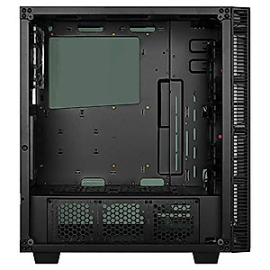 Rosewill ATX Mid Tower Gaming PC Computer Case with Red LED Fans, 360mm AIO Water Cooling Radiator Support, 3 Sided Tempered Glass, Great Cable Management/Airflow - CULLINAN MX-Red