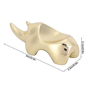 OKJHFD Chopsticks Holder Cute Animal Figurine Chopsticks Stand Ornament Art Crafts for Home Decor Desktop Kitchen (6x2.3x2.1cm/2.4x0.9x0.8in) (gold)