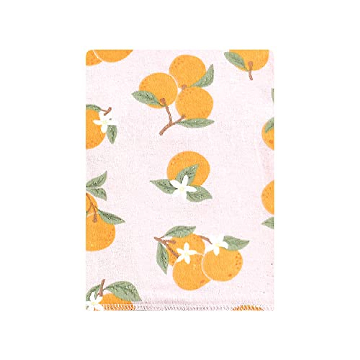 Hudson Baby Unisex Baby Cotton Flannel Burp Cloths Bundle, Citrus Orange, One Size