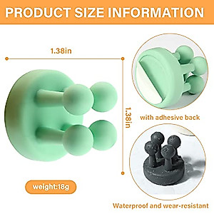 12pcs Self Adhesive Wall Mounted Silicone Hooks,Multi-Function Hook Waterproof Self Adhesive Toothbrush Hook Plug Holder,Functional Utility Hooks for Kitchen Bathroom Home Office (6 Color)