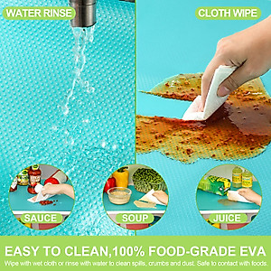 [Extra Large] Refrigerator Liners, 17.5" x 23.2" Refrigerator Liners Washable for Shelves, Cuttable Fridge Shelf Liners for Kitchen Cabinets, Refrigerator Drawer Cupboard Liners - 9 Pcs