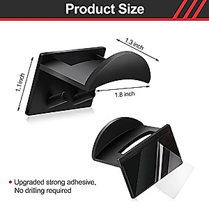 Mirfane 12 PCS Hat Rack for Wall, Hat Hook for Baseball Caps, Upgraded Adhesive Hat Holder, No Drilling, Strong Hat Hooks for Ear Headbands(Black)