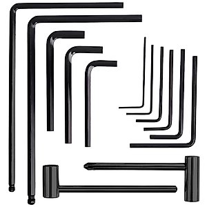Meideal 13pcs Guitar Allen Wrench Set, Includes 4mm & 5mm Lengthened Truss Rod Allen Wrenches and 7mm & 8mm Truss Rod Hex Box Wrenches, for Guitar Bass Neck Bridge Nut Screw Adjustment