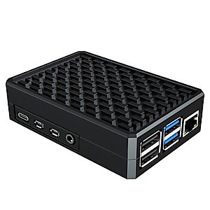 Raspberry Pi 4 Case, Miuzei Aluminiun Raspberry Pi Case Passive Cooling with Heatsink Cooler for Pi 4 Model B 8GB/4GB/2GB