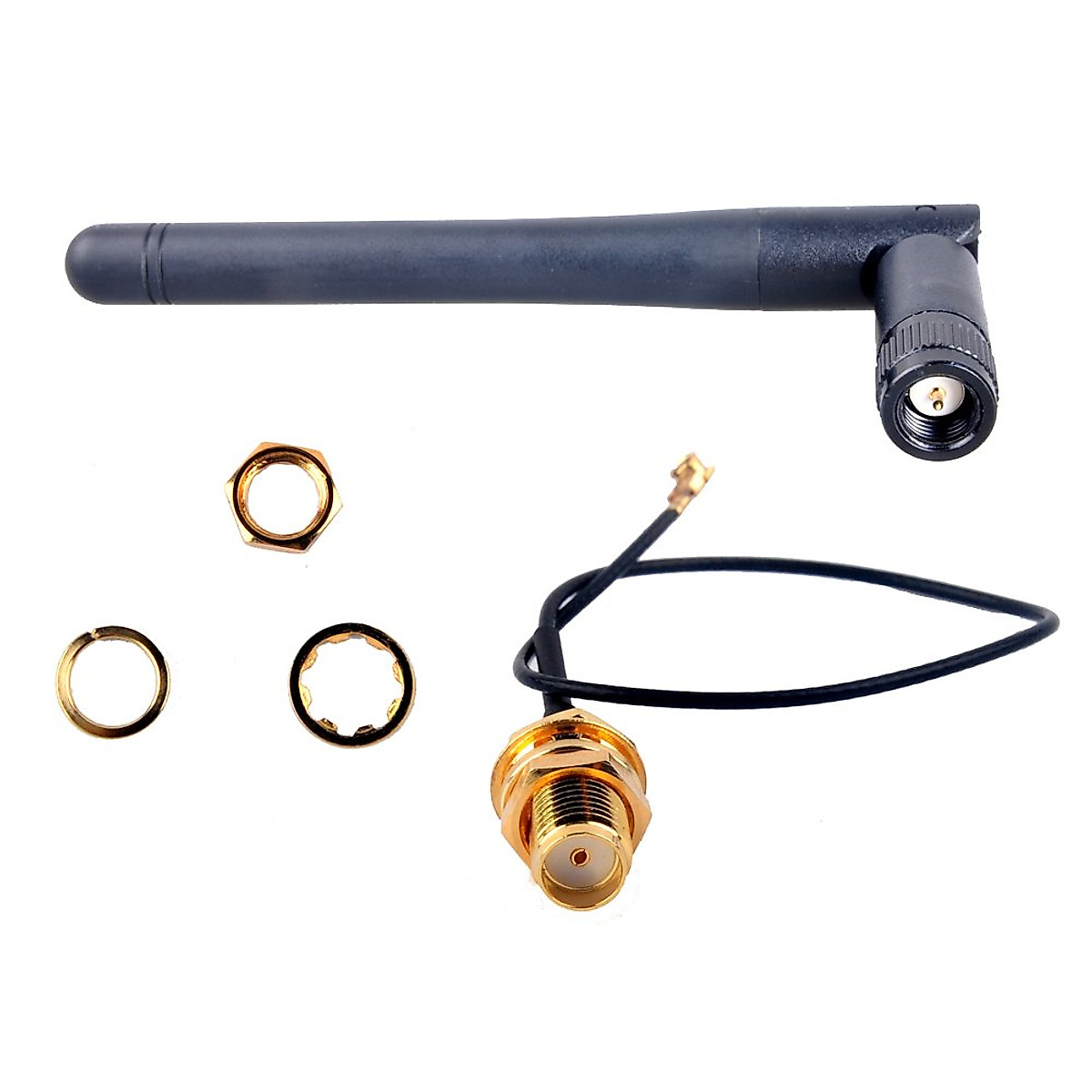 USB to ESP8266 CH340C ESP-01 ESP-01S Breakout Prog WiFi Programmer Downloader with Reset Auto-Download Circuit + 2.4G 3DBI Gain WiFi Antenna