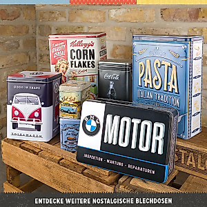 Nostalgic-Art Retro storage tin box flat, 84.5 oz, First Aid Kit – Gift idea for nostalgia fans, metal can with lid, vintage design