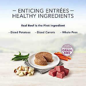 Blue Buffalo Delights Natural Adult Small Breed Wet Dog Food Cups, Pate Style, Angus Beef Flavor in Savory Juice 3.5-oz (Pack of 12)