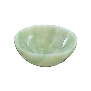 Green Aventurine Crystal Bowl - 2" Gem Stone Bowl for Altar Offering Bowl