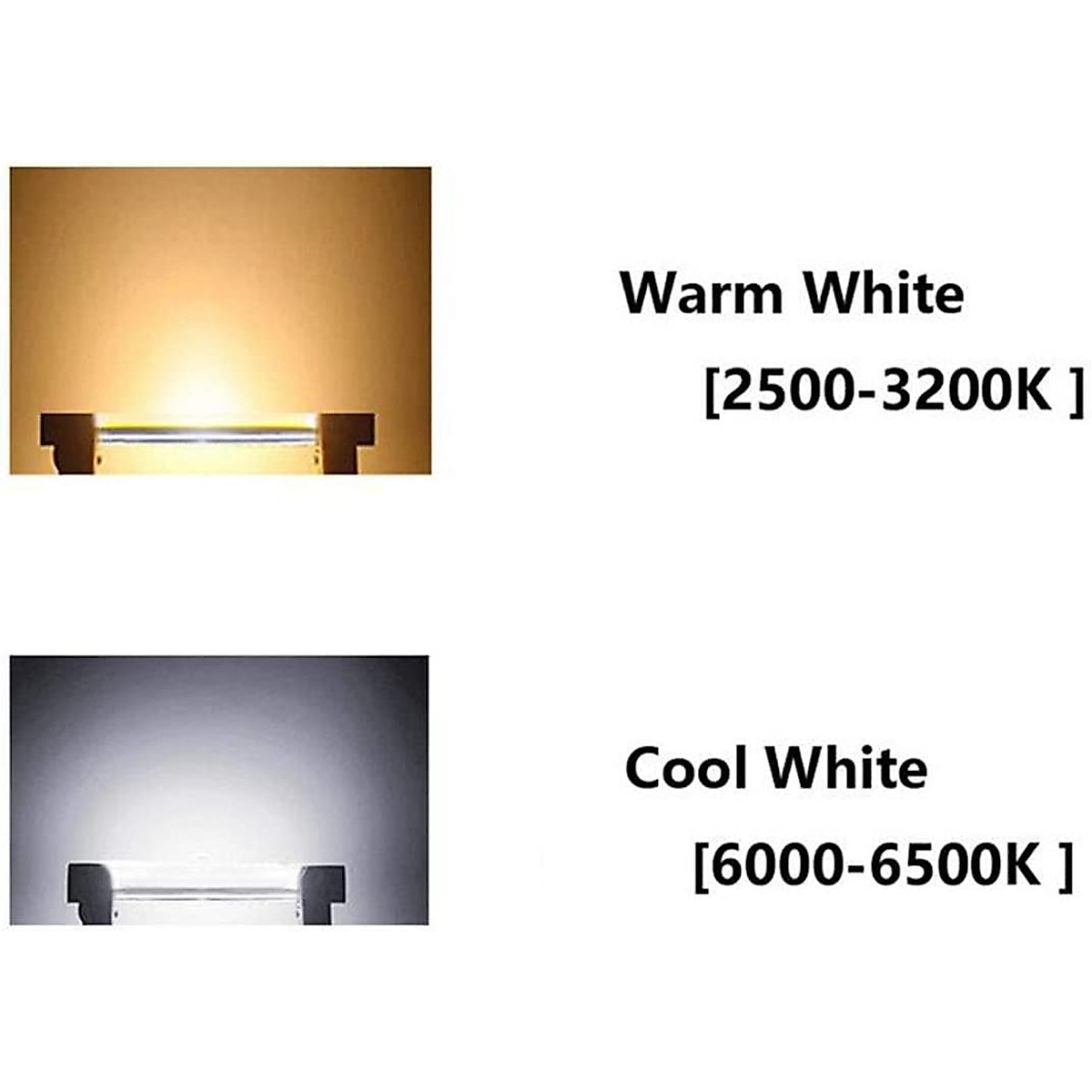 118mm 20W R7S LED Bulb 200W Halogen Equivalent 118mm J-Type High Brightness 20W 120V R7S Base 6000K Daylight White J Type T3 118mm Double Ended Flood Light 360°Beam Angle, Pack of 4