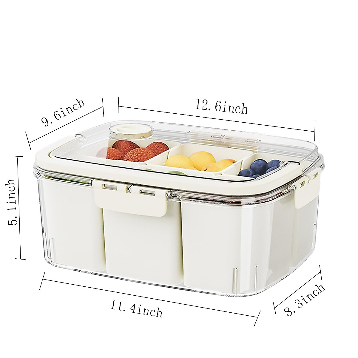 Artendjoon Kitchen Organizers and Storage, Food Storage Containers with Lids, Meal Prep Containers Reusable, Organization and Storage, Snack Box, Fridge Organizer, Snackle Box Container, Serving Tray