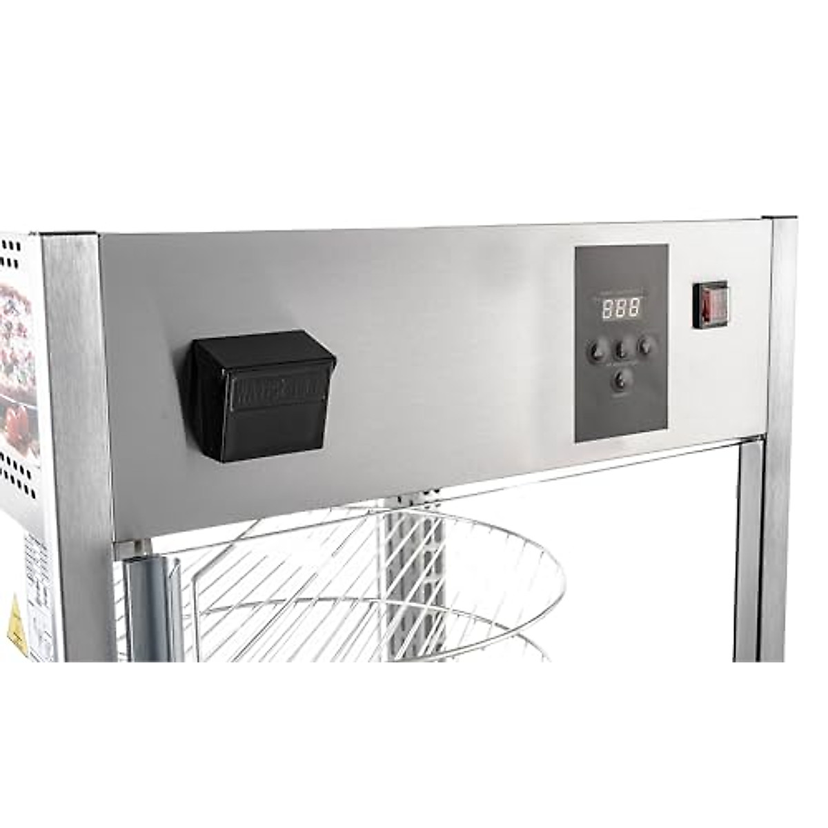 KoolMore 18 in. Commercial Pizza Display Warmer with 4 Rotating Racks in Stainless-Steel (KM-HPD4-18)