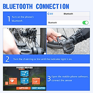 CYCPLUS Cycling Speed and Cadence Sensor Bluetooth & ANT+ Wireless Bike Cadence Sensor Speed IP67 Waterproof- C3 X 2