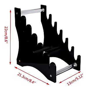 WANLIAN knife stand,Knife display stand, knife display case, collectible knife display stand, knife collection display stand, for pocket knife organizer& Display hut home decoration (Black)