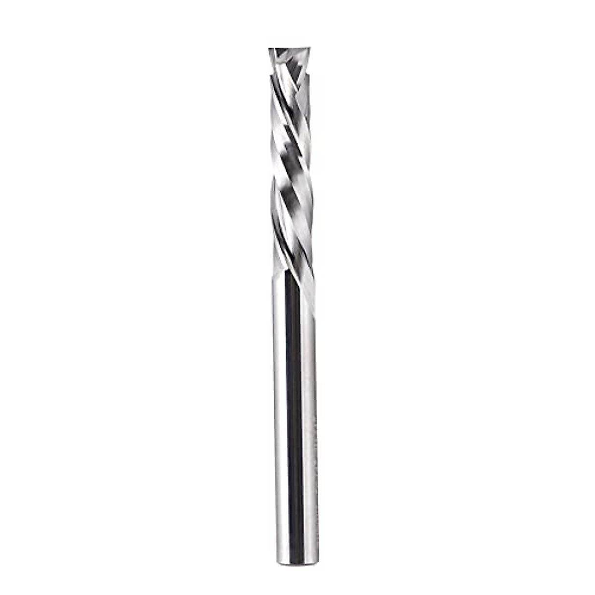 SpeTool Spiral Compression Router Bits 1/4" Shank,1-1/4Inch Cutting Length, Extra Long 3 Inch OVL,Carbide UP Down CNC Router Bits End Mill for Wood Mortises Carving Engraving
