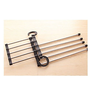OKOKMALL US--Space Saver Hangers Organizer Pant Trouser Stand Rack Magic Hanger 5 In 1 New