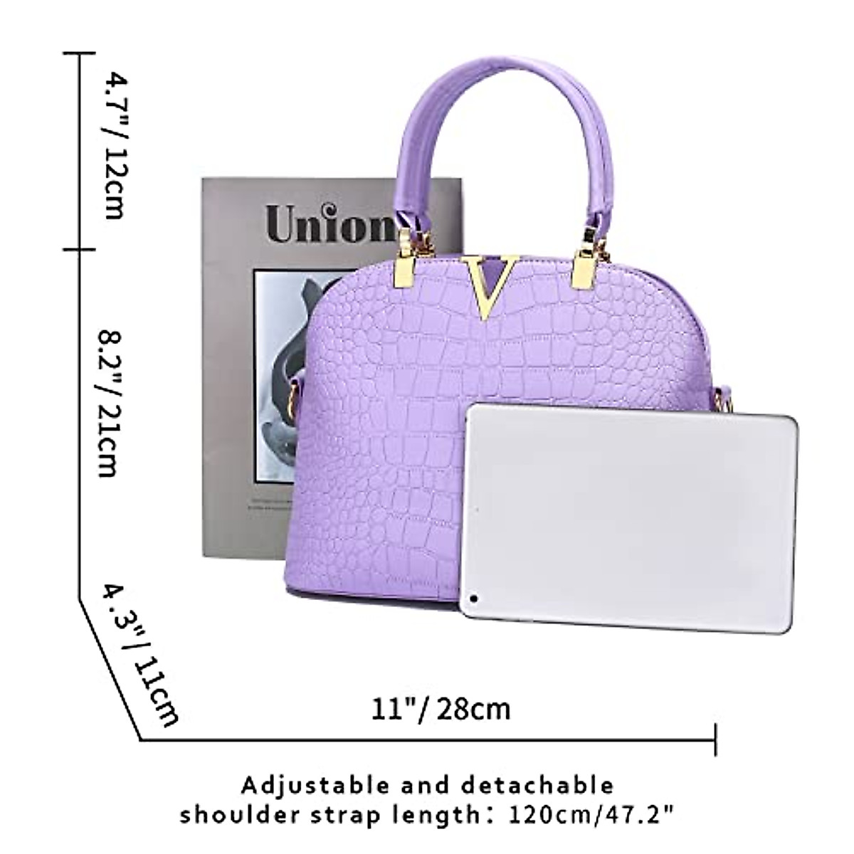 JHVYF Lovely Crossbody Bags Tote Satchel Purse for Girls Feminine Lavender