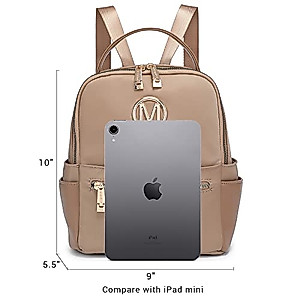 MKP Mini Backpack Purse for Girls Women Multi Pockets Water Resistant Small Fashion Rucksack Daypack College School Bag