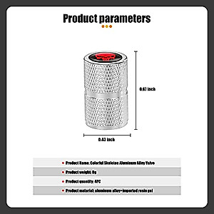 Ajxn Pack-4 Car Tire Valve Stem Caps, Skull Seal Tire Valve Caps for Most Cars, SUVs, Trucks and Bikes (Silver)
