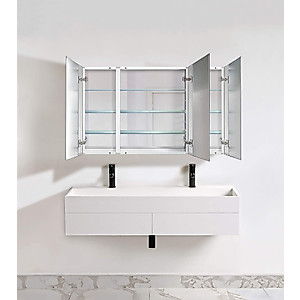 Krugg Medicine Cabinet | Recess or Surface Mount | Blum Hinge 170 Degree Soft Close | (48"x30")