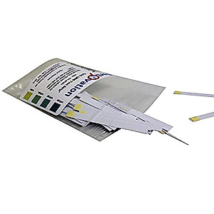 Restaurant Quaternary Ammonium (QAC, Multi Quat) Sanitizer Test Strips, 0-400 ppm [Bag of 100 Plastic Strips]