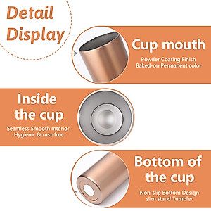 Personalized 20oz Stainless Steel Cup with Names, JSAJU Stainless Steel Skinny Tumblers with Straw and Lid, Customized Insulated Coffee Mug, Double Wall Vacuum Travel Cup, Birthday Gifts for Men Women
