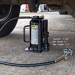 ARCAN PROFESSIONAL TOOLS 12-Ton, Heavy Duty Air/Hydraulic Bottle Jack (ALBJ12AH)